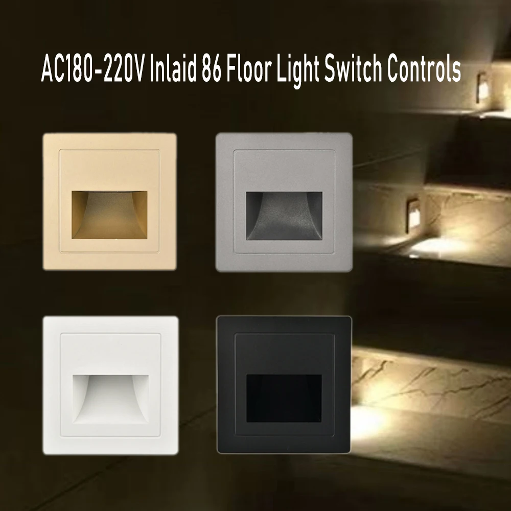 AC180-220V-Inlaid-86-Floor-Light-Switch-Control-Wall-Sconce-Lighting-Step-Stairway-Aisle-Lamps ...