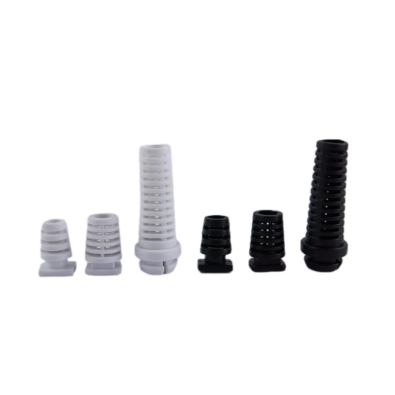 10 개몫 6mm 케이블 글 랜드 커넥터 고무 스트레인 릴리프 코드 부팅 보호기 와이어 케이블 슬리브 전동 공구 핸드폰 충전기