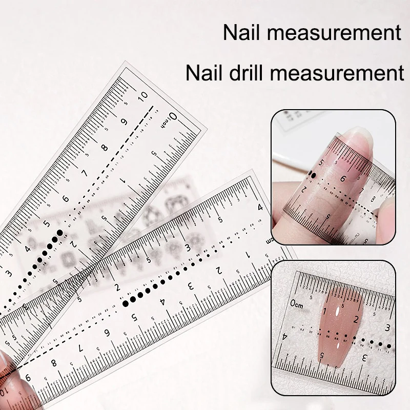 Misscheering Manicure Pvc Clear Soft Ruler Transparent Card Scale Can ...