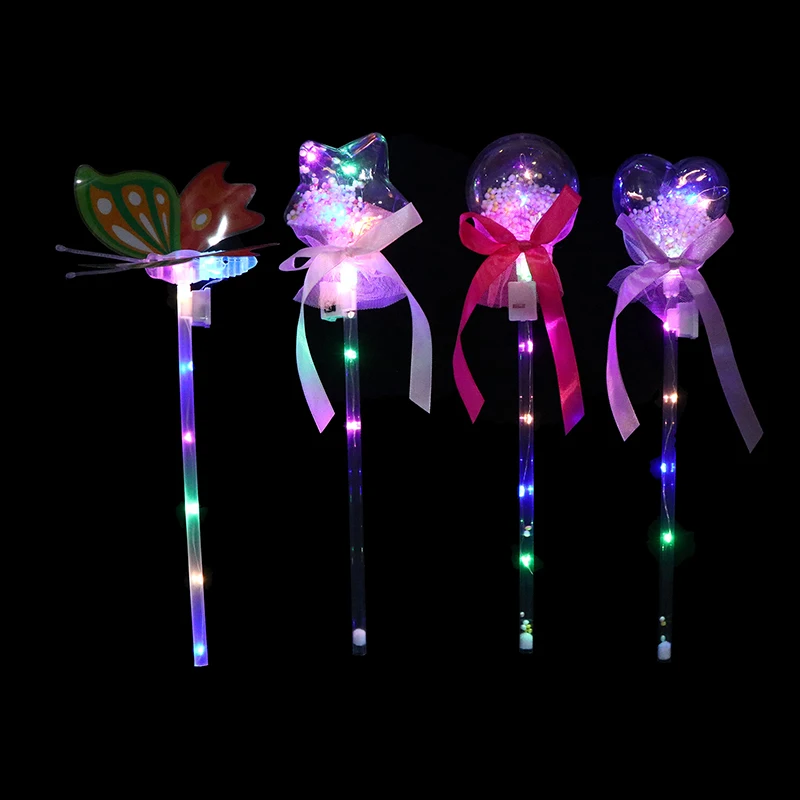 1PC-Kids-Colorful-Glowing-Sticks-Flashing-Heart-Star-Butterfly-Girls ...