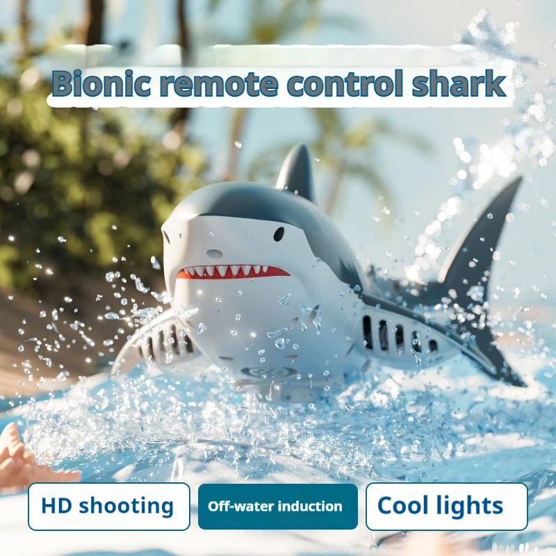 Water Spray Remote Control Shark, Camera Charging Biomimetic Electric ...