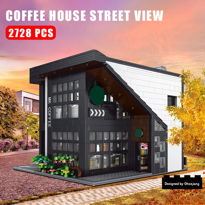 2728-PCS-MOC-City-Coffee-House-Model-Street-View-with-LED-Building ...