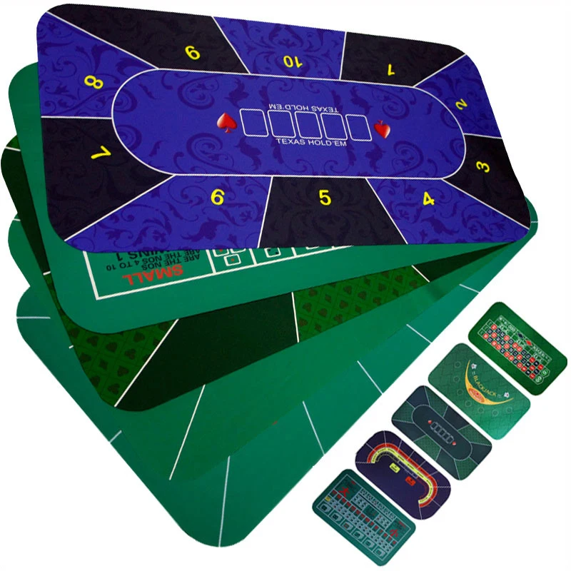 1.2x0.6m Texas Hold'em Table Pad Rubber Pokers Tablecloth Casino Board ...