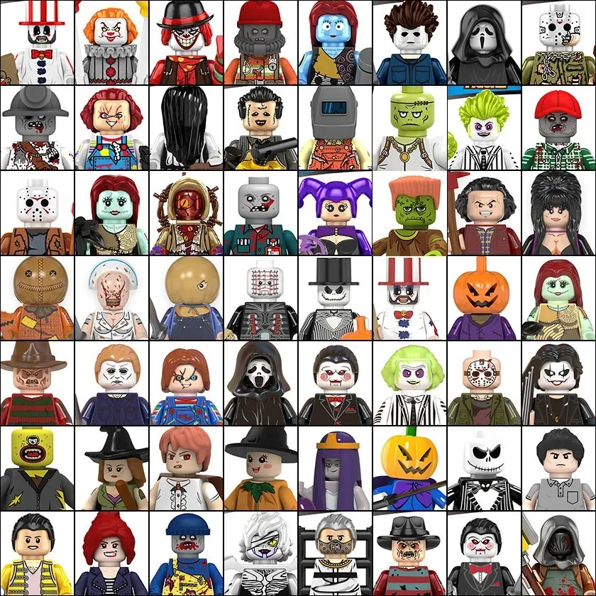 Halloween Horror Movie Series Pumpkin Building Blocks The Shining Silent Hill Bricks Jack ...