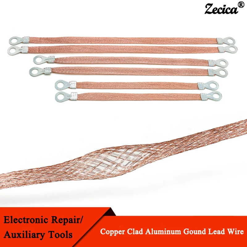 10-100pcs-Gounding-Lead-Wire-Copper-Clad-Aluminum-Braid-Wire-200-250 ...
