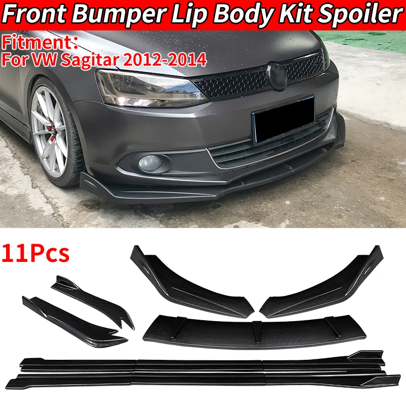 For VW Sagitar 2012 2014 2013 Car Accessories Front Bumper Splitters ...