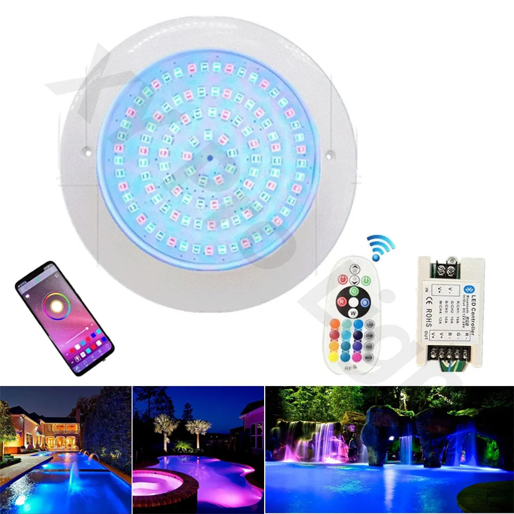 RGB-LED-Swimming-Pool-Light-30W-IP68Waterproof-AC12V-Outdoor-Embedded ...