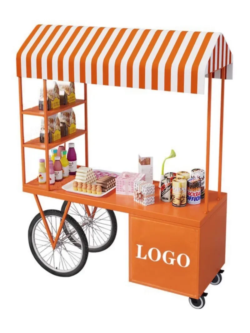 European-style-wrought-iron-stall-cart-Outdoor-market-display-booth ...