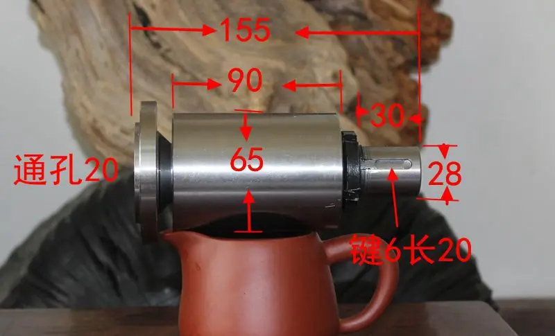 Four-bearing spindle with 80 chucksSmall lathe spindle high-strength ...