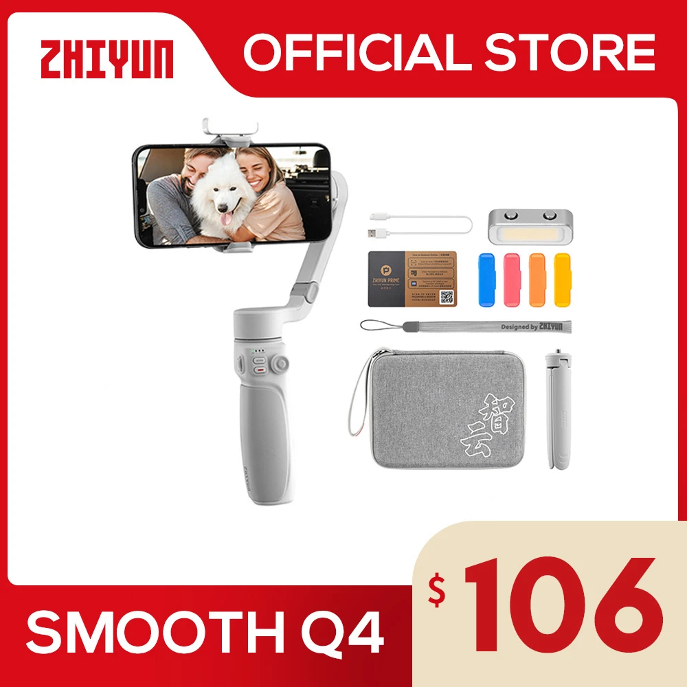 ZHIYUN Official Smooth Q4 Smartphone Gimbal 3-Axis Portable Phone ...