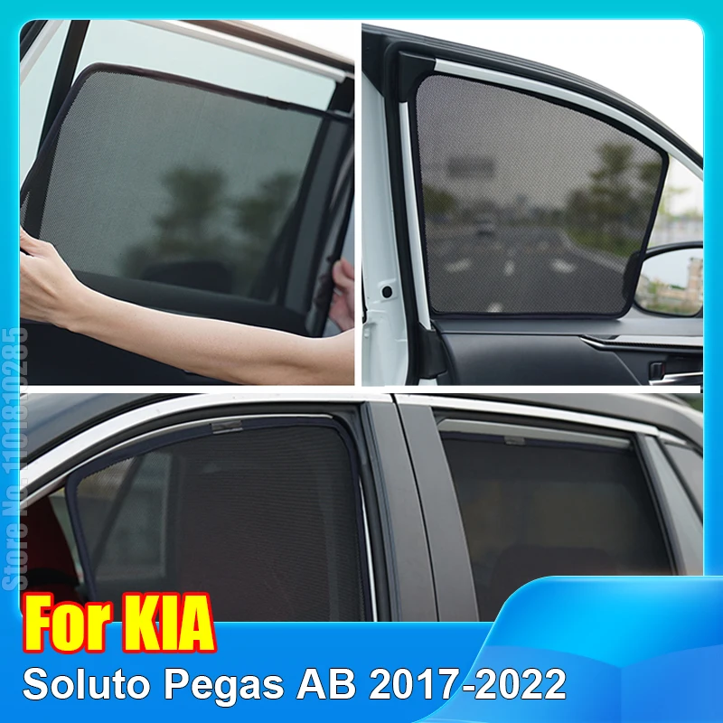 For-Kia-Soluto-Pegas-AB-2017-2022-Magnetic-Car-Window-SunShade-Shield ...
