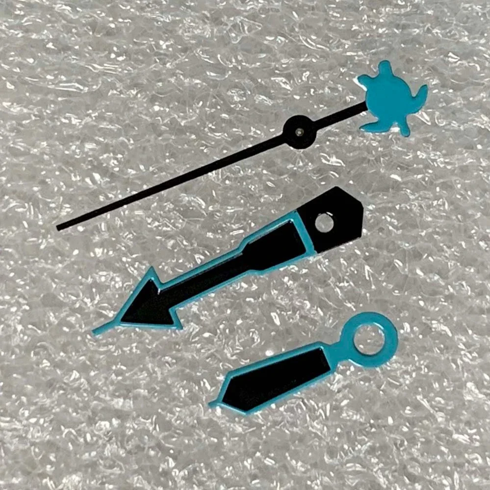 Blue-Watch-Hands-with-Turtle-Fish-Trident-Rudder-Second-Needle-for-Men ...