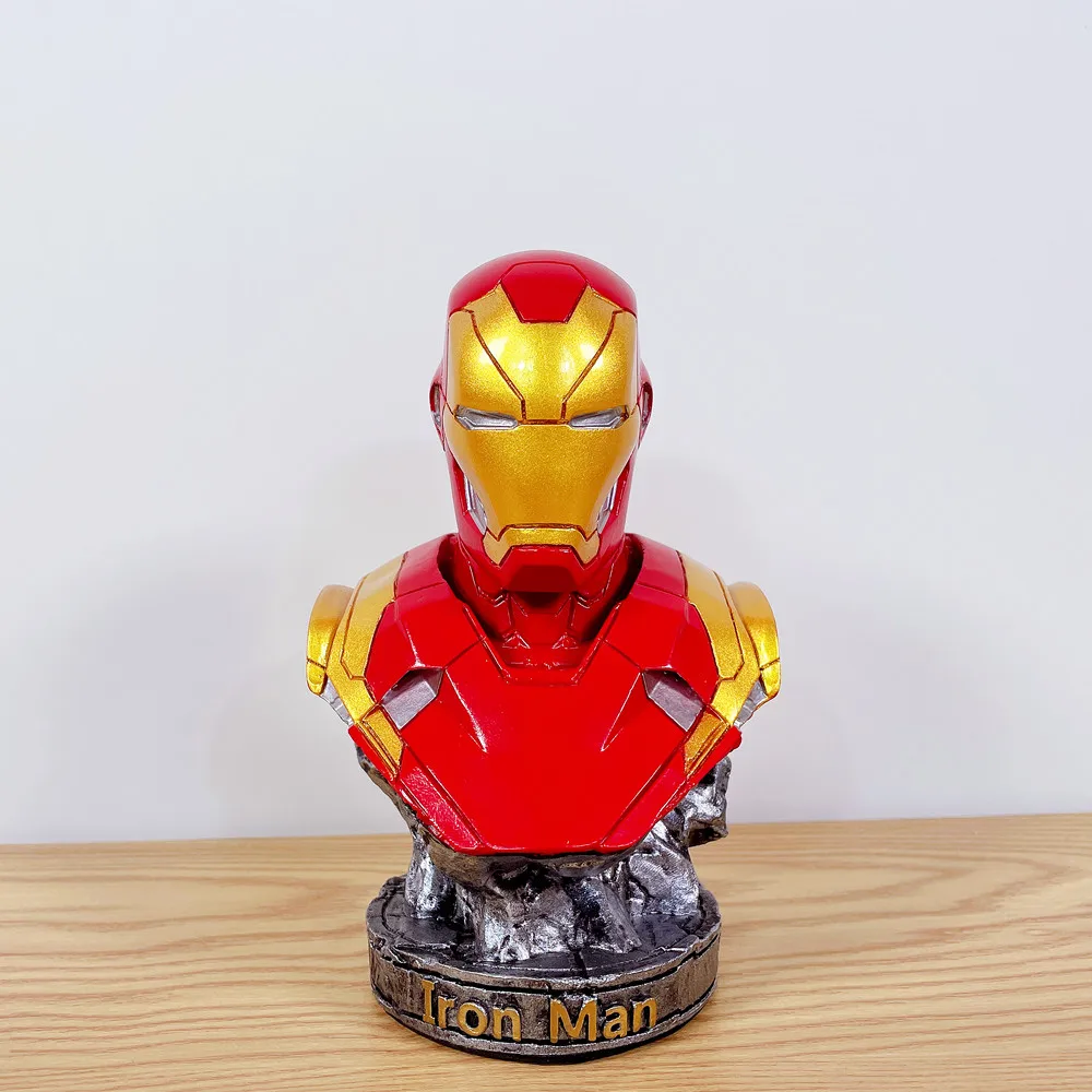 Marvel-hero-Black-Panther-Iron-man-MK42-Bust-Action-figure-resin-statue ...