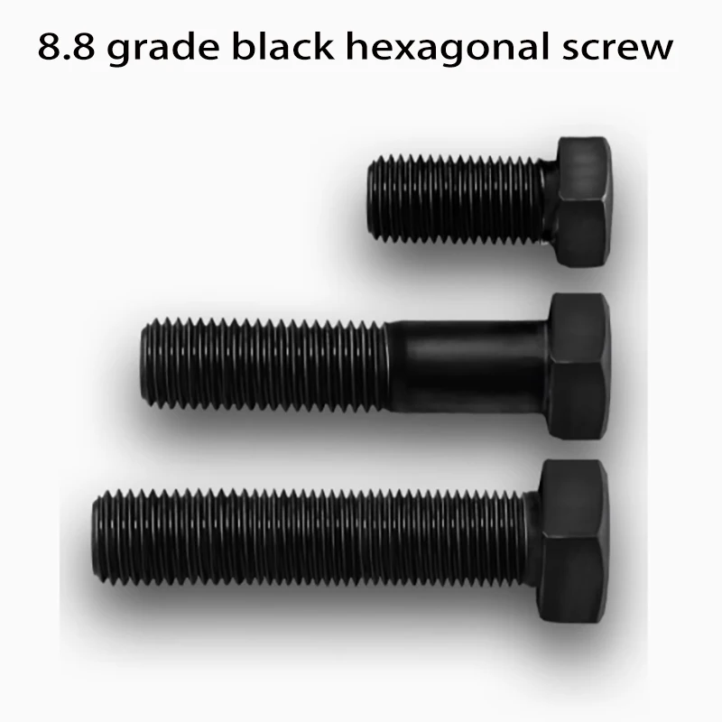 1-20pcs DIN933M12 M14 M16 Carbon Steel Hex Head Screws Full & Partial ...