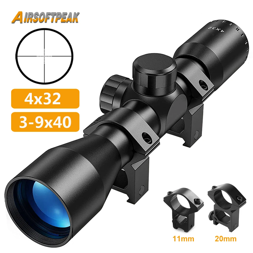4x32-Compact-Rifle-Scope-Crosshair-Optics-Sight-Airsoft-Hunting-Gun ...