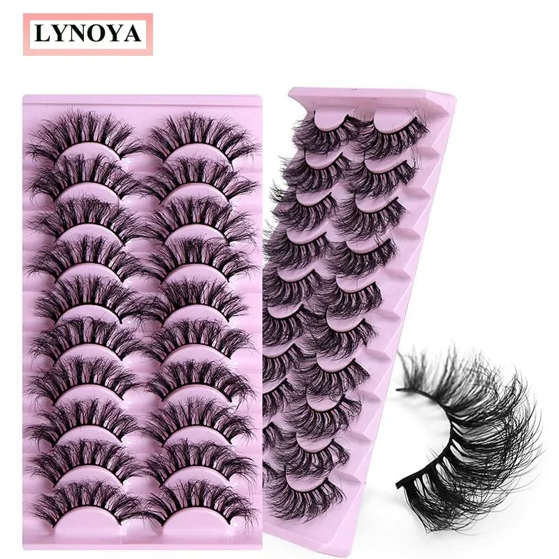 Lashes-8D-100-Mink-Hair-False-Eyelashes-Dramatic-Long-Wispies-Fluffy ...