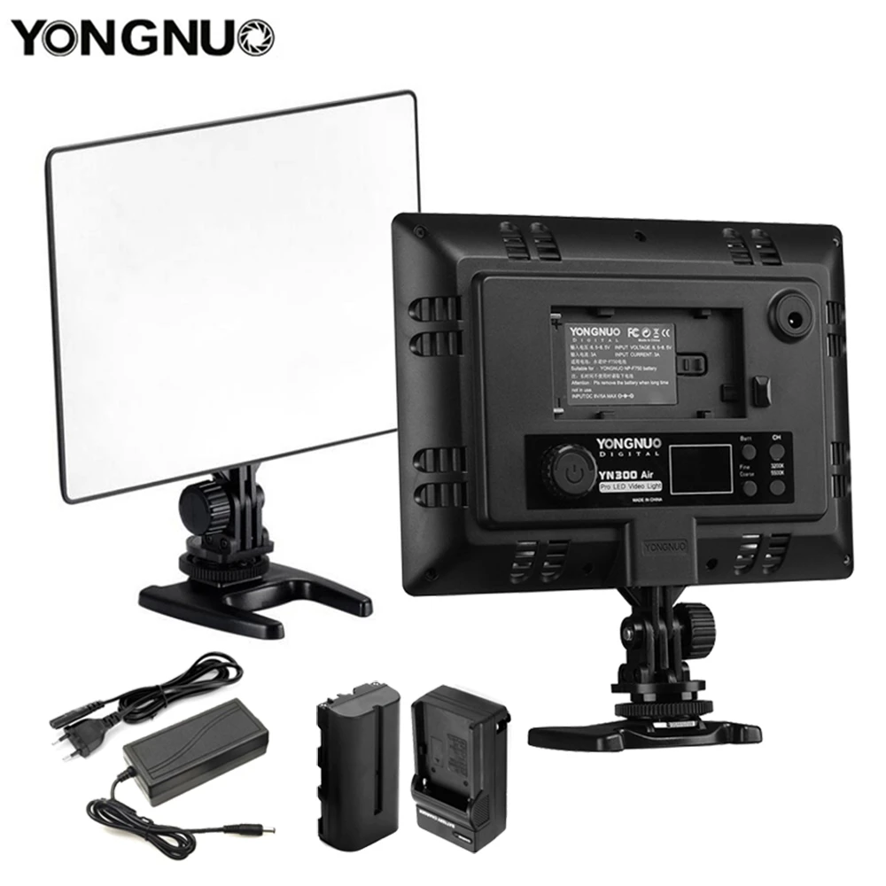 Yongnuo Yn300 Air 3200-5500k Bi-color Ultra Thin Cri 95+ On-camera Led ...
