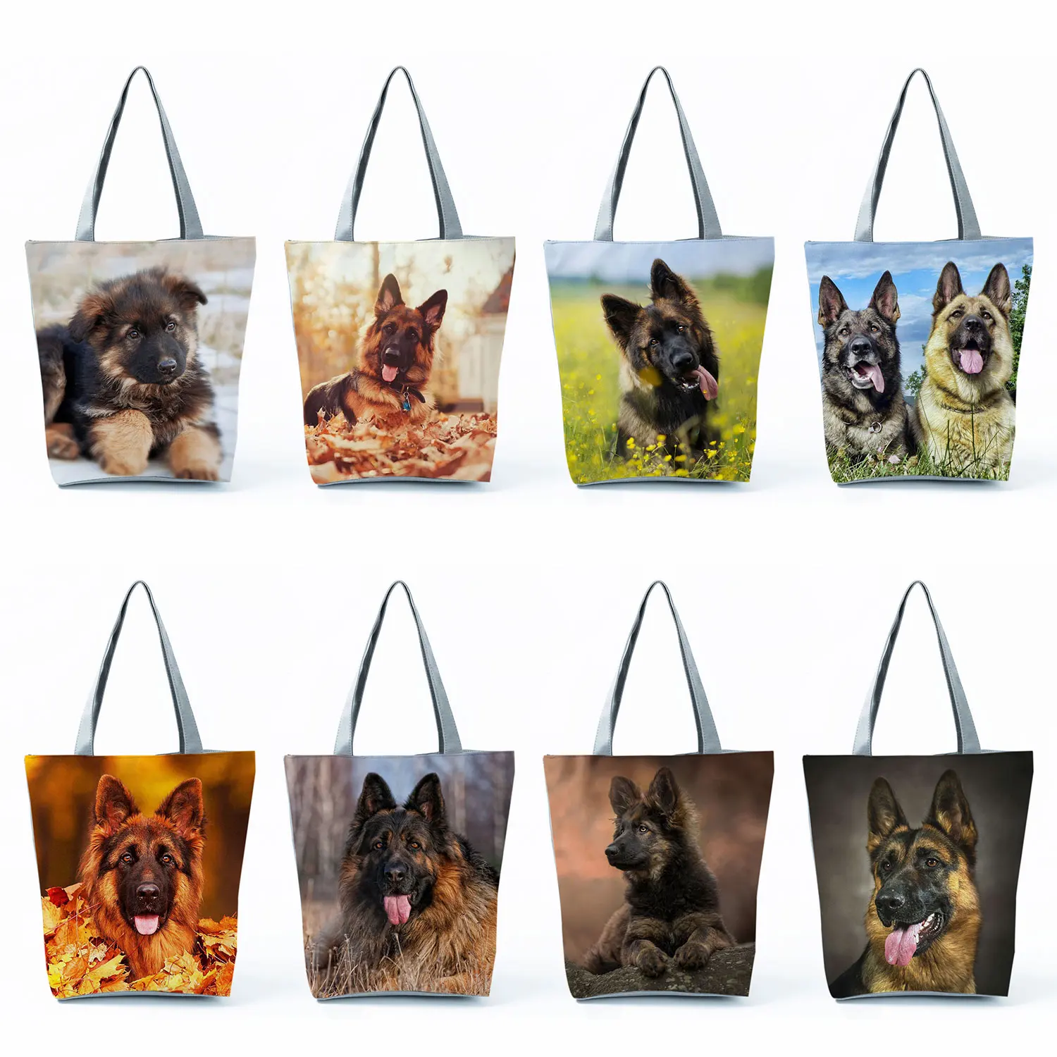 Portable-Groceries-Women-Handbags-Foldable-Totes-German-Shepherd-Dog ...
