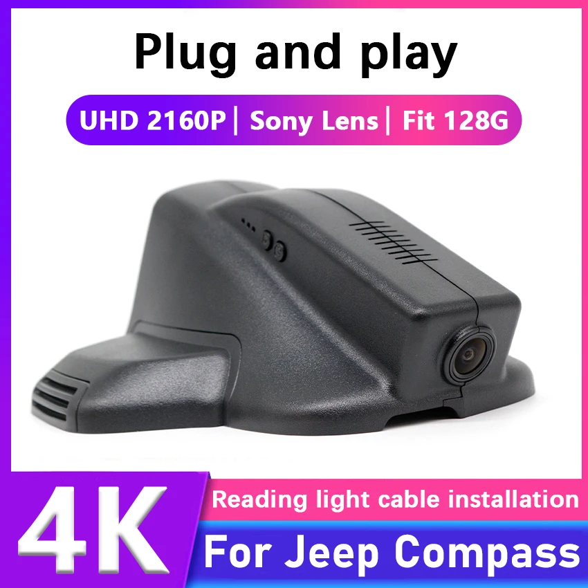 For-Jeep-Compass-2018-2023-Front-and-Rear-plug-and-play-Dash-Cam-for ...
