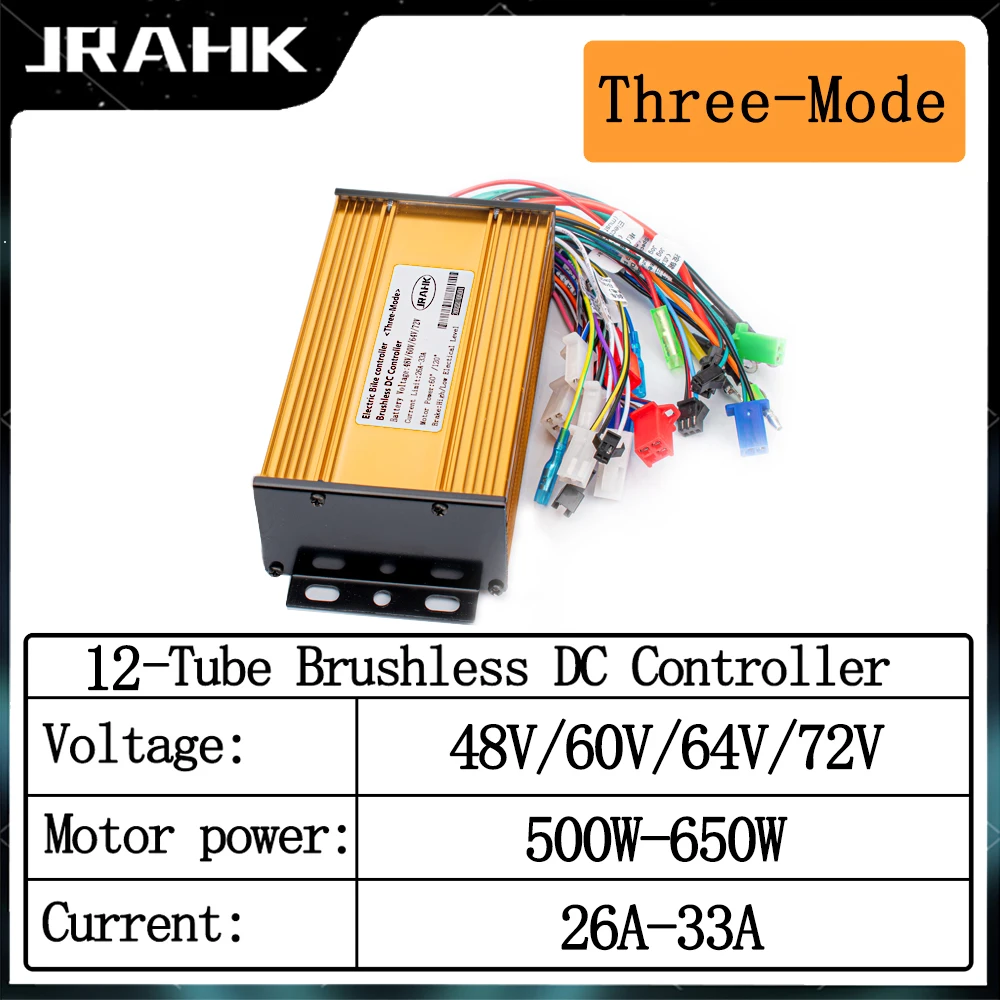 JRAHK Electric Controller Brushless Universal 48V 60V 64V 72V 3‑Mode ...