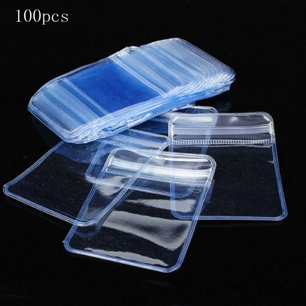 100PCS-Self-Sealing-OPP-Bags-Pouches-Clear-Zip-lock-Bag-Resealable ...