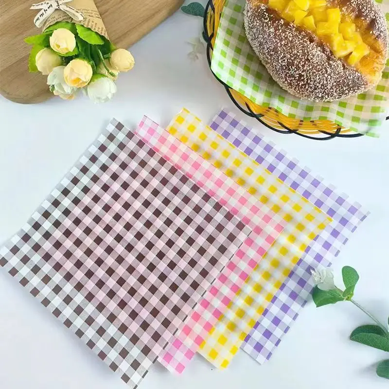 100PCS-Colorful-Grid-Oil-absorbing-Paper-for-Baking-Cookies-Macarons ...