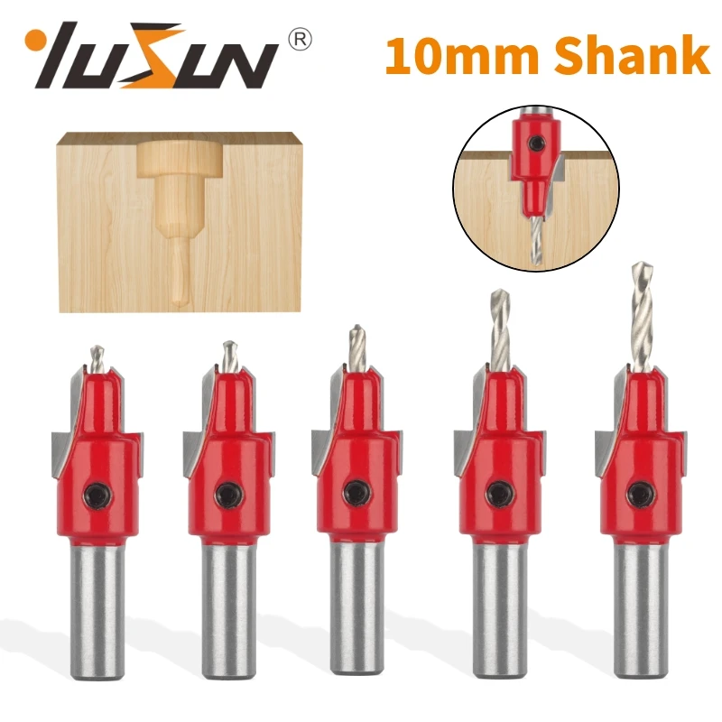YUSUN-10MM-Shank-Hss-Countersink-Bit-Router-Bit-Screw-Extractor-Drill ...