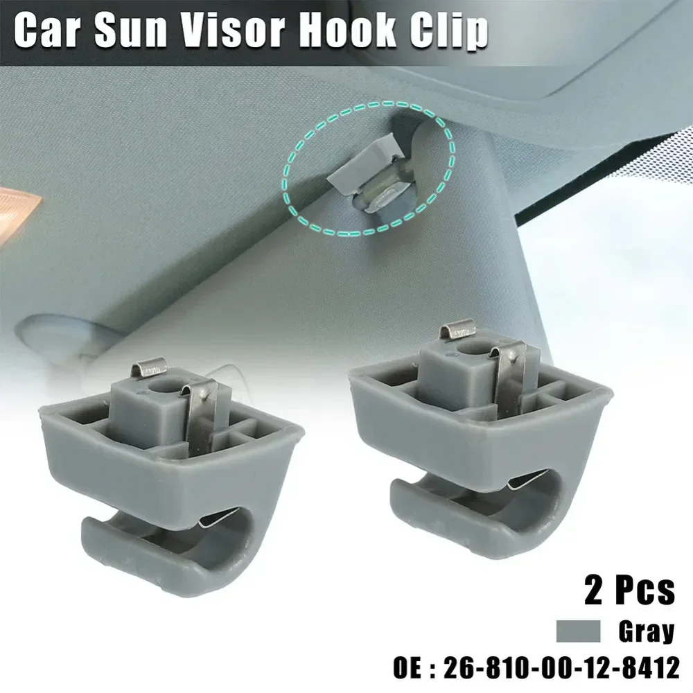 2pcs Car Sun Visor Clip Hook Sun Visor Support Clip Retainer Bracket ...
