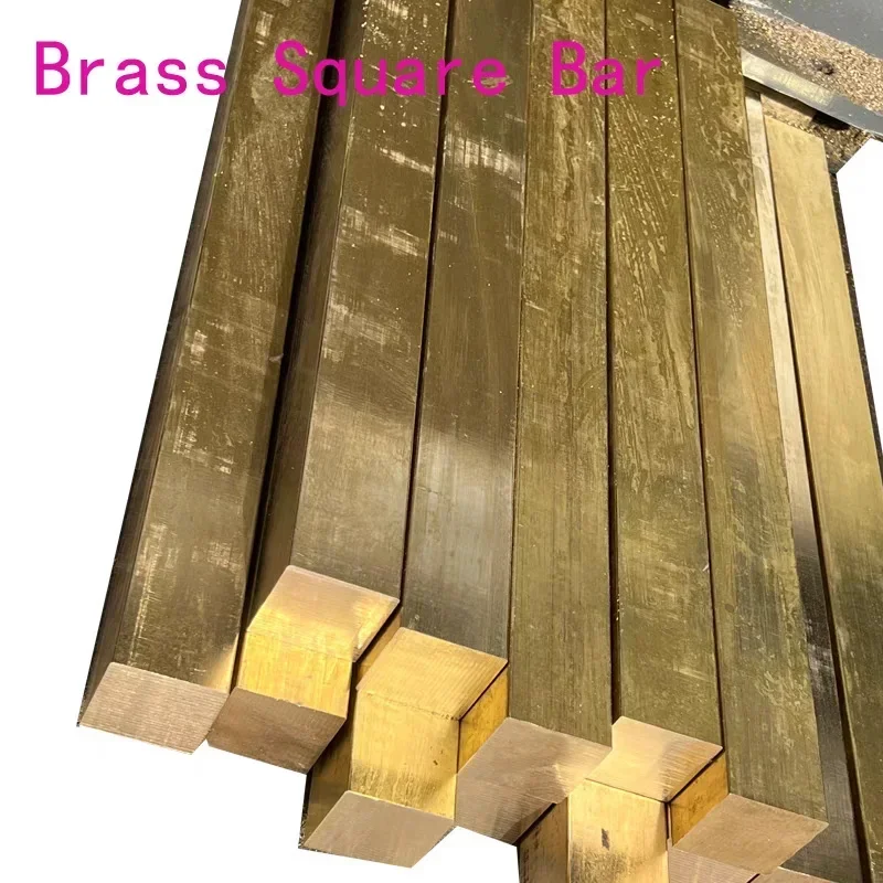 L/500mm Yellow Brass Flat Bar Square Stick Rod Solid Bar 3/4/5/6/7/8/9 ...