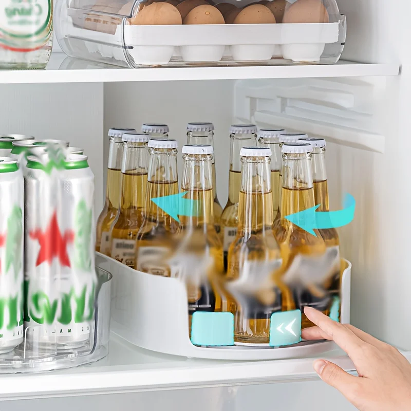 【Open Storage Bin】Space-saving 360° Rotating Open Storage Bin with ...