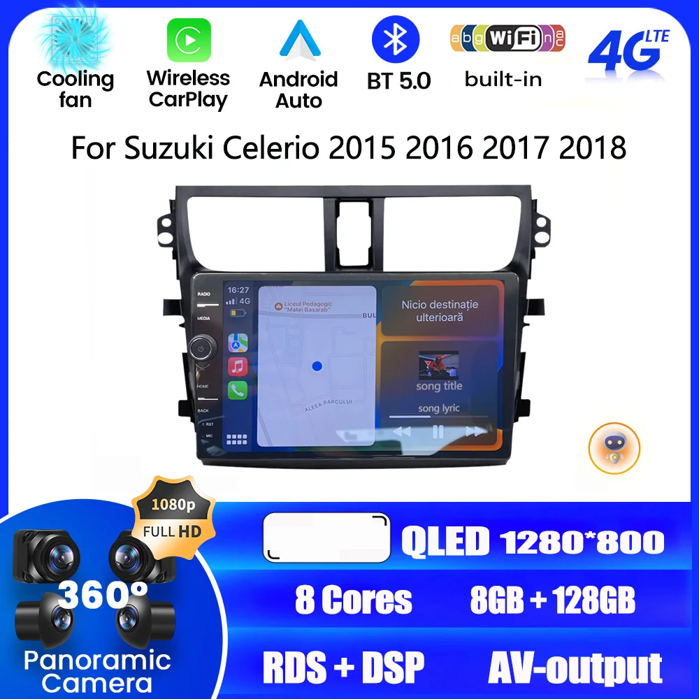 Android-12-For-Suzuki-Celerio-2015-2016-2017-2018-Car-Radio-Stereo ...