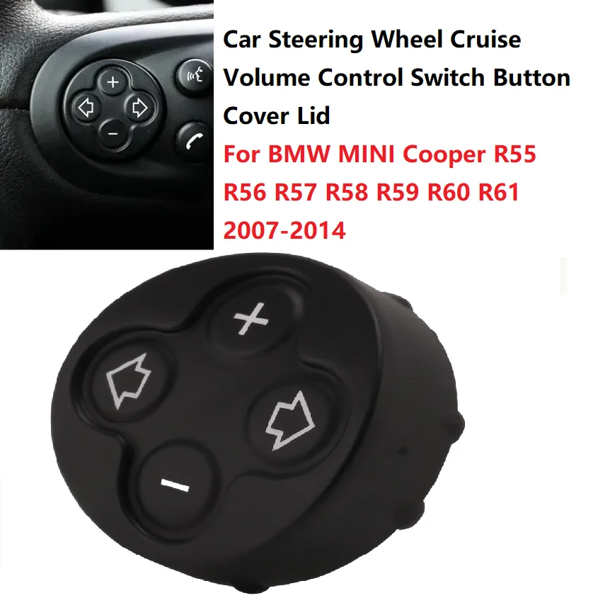 Car Steering Wheel Volume Control Switch Adjust Button Trim Cover For ...