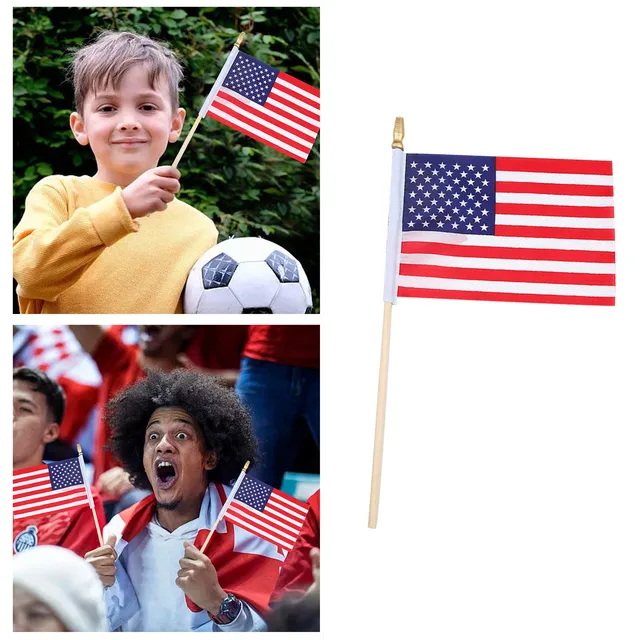 Mini Banderas Americanas Para El Patio