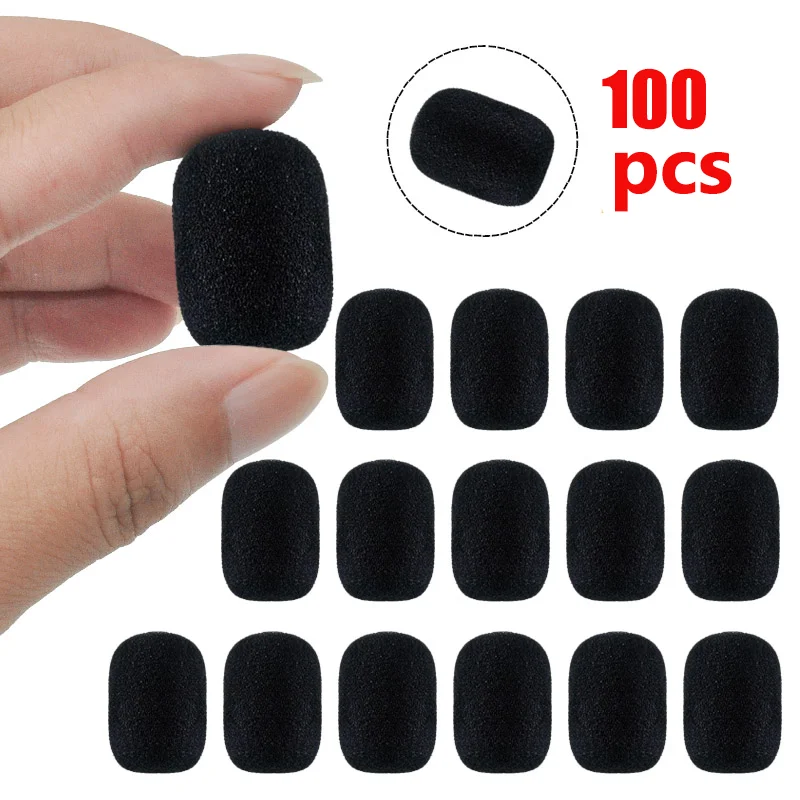 15/100PCS Microphone Replacement Foam Microphone Windscreen Headset ...