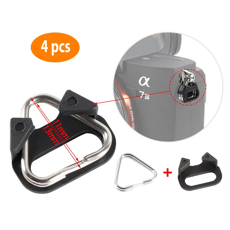 4Pcs-Belt-Hook-Camera-Shoulder-Strap-Triangle-Split-Ring-Replacement ...