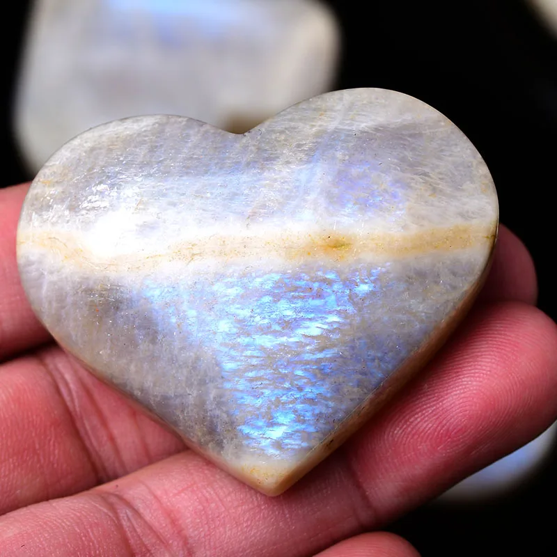 Natural-Moonstone-Heart-Hand-Polished-Free-Form-Healing-Crystals-Quartz ...