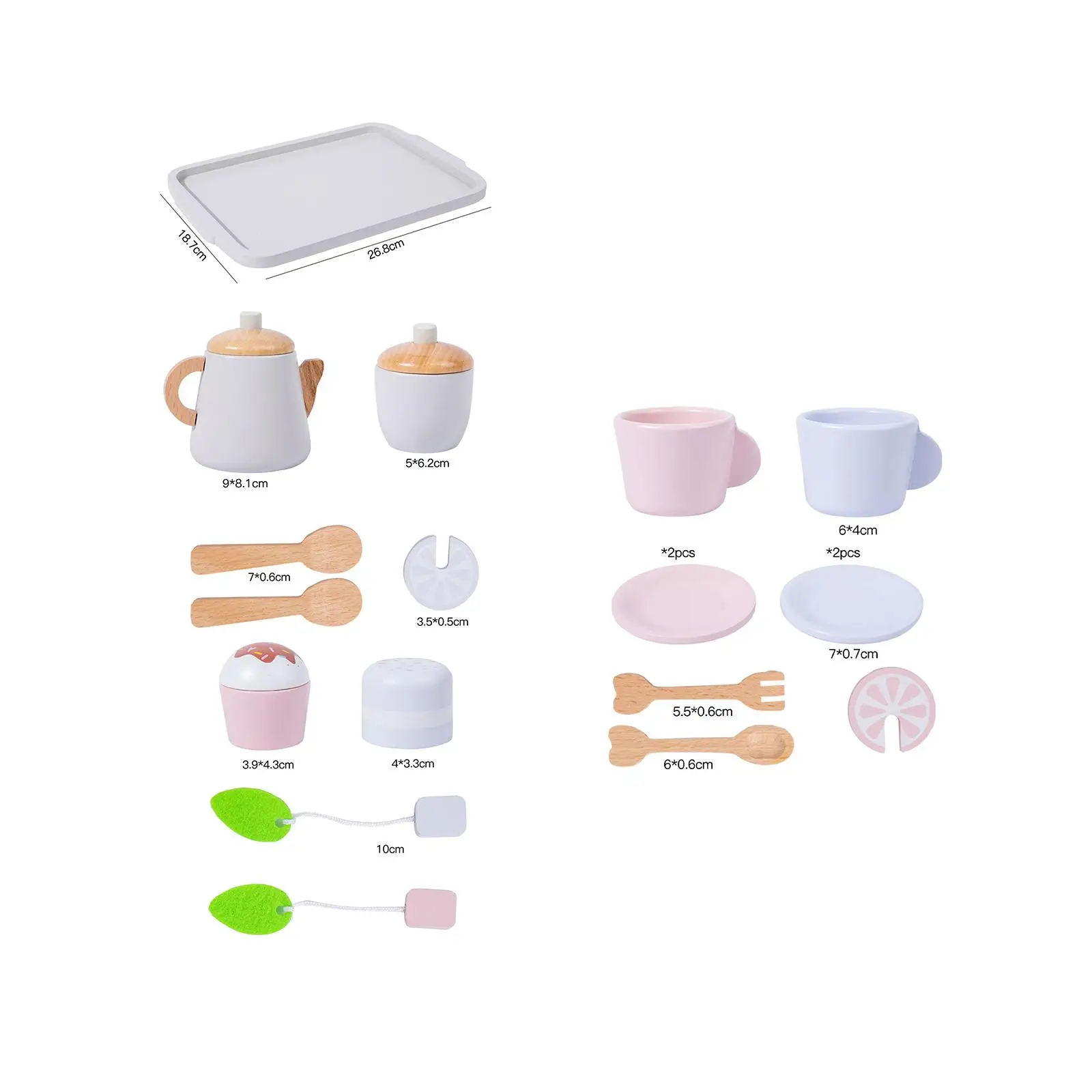 Toddlers-Tea-Set-Role-Play-with-Teapots-Cups-Plates-Pretend-Toy-Wooden ...