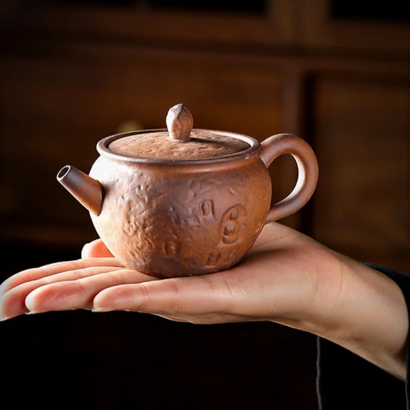 Raw-Ore-Rough-Pottery-Tea-Pot-Handmade-Tea-Set-Single-Pot-Tea-Kettle ...