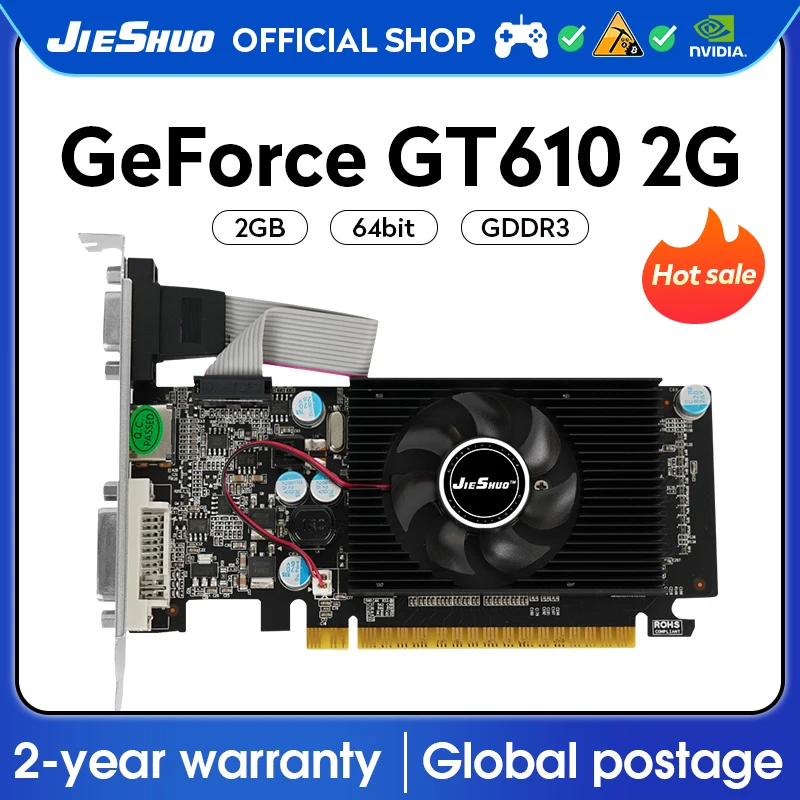 JIESHUO-NVIDIA-GeForce-GT610-2GB-Video-Graphics-Card-DDR3-GPU-VGA-64bit-gt610-2g-Computer ...