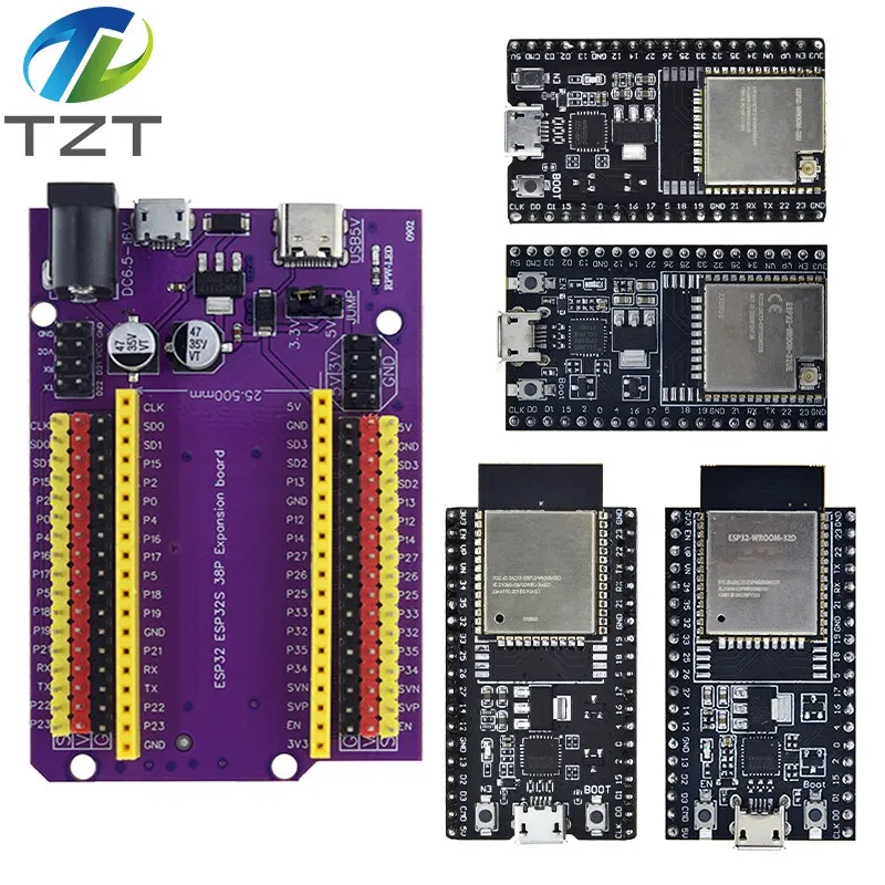 Esp32 Development Board Type Cmicro Usb Cp2102 Wifibluetooth Dual Core Esp32 Devkitc 32 Esp