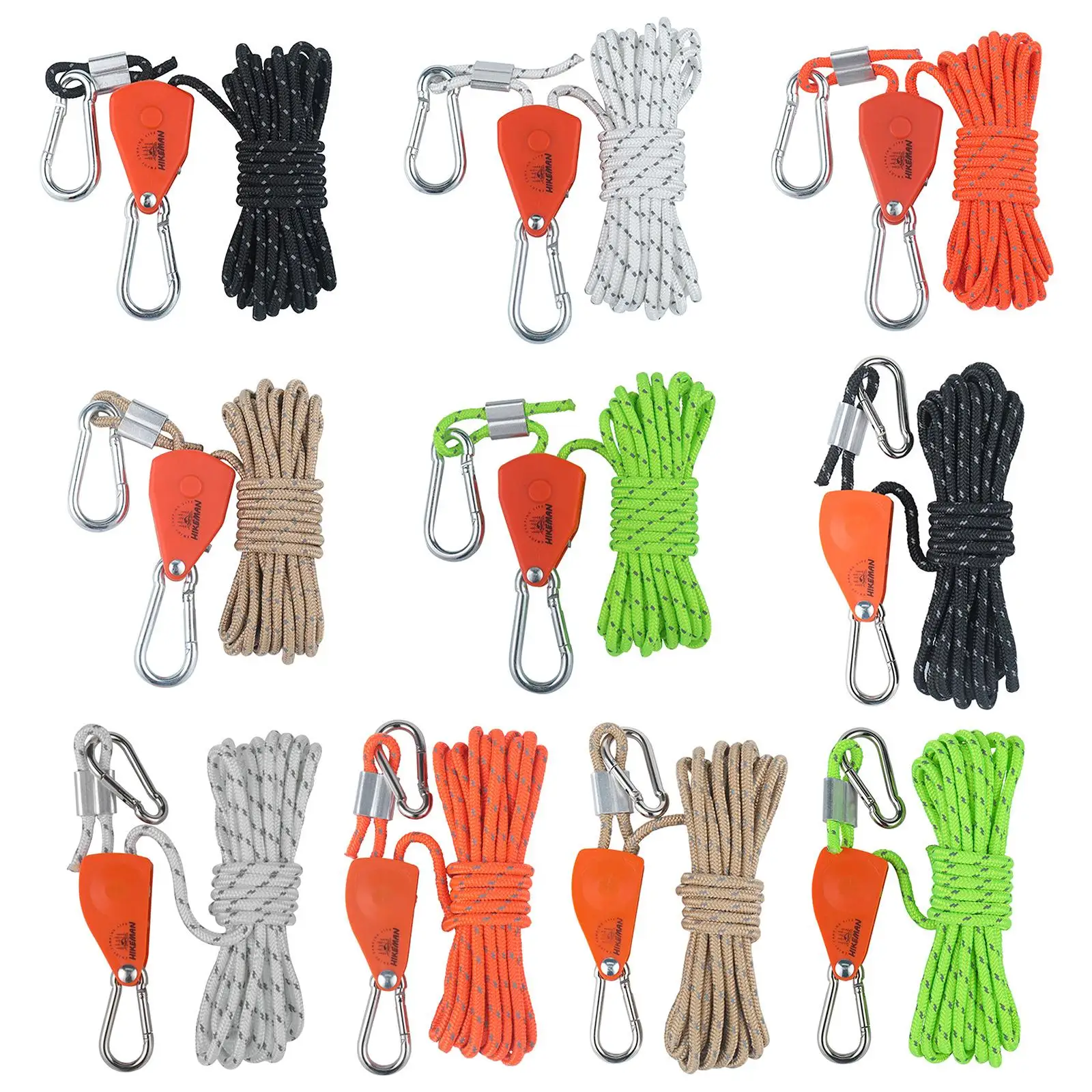 4-5M-Adjustable-Pulley-Ratchet-Rope-Hanger-Fixed-Buckle-Wind-Rope-for ...