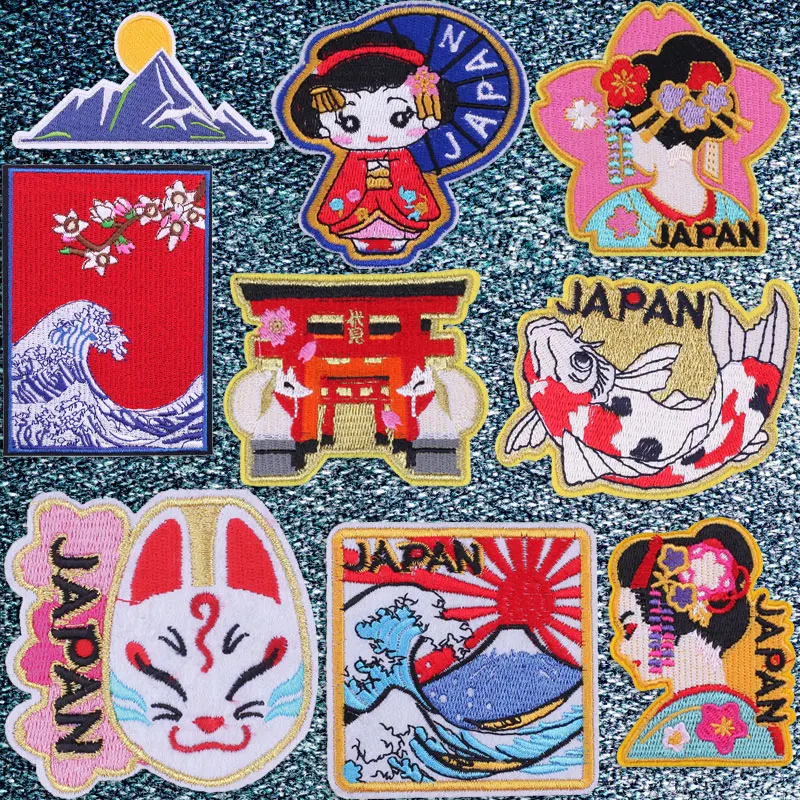 Japan-Geborduurde-Patches-Kleding-Thermoadhes-Patches-Mount-Fuji-Patch ...