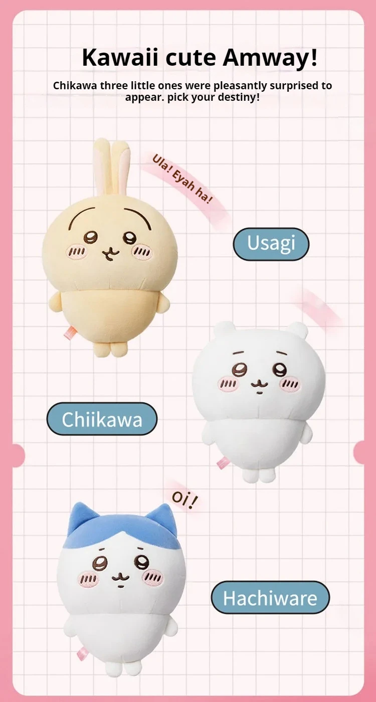 Miniso 20cm – 80cm Chiikawa Hachiware Usagi Standing Doll Plush Toy ...