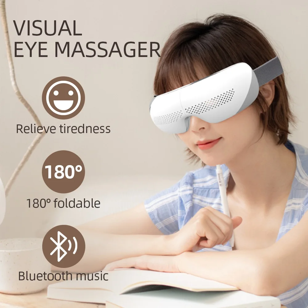 Eye Massager 6D Smart Airbag Vibration Eye Care Instrument Hot Compress ...