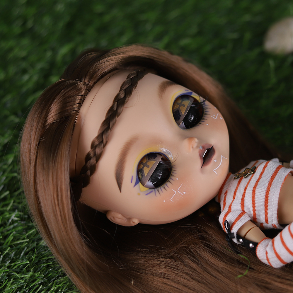 Dallas – Premium Custom Neo Blythe Doll with Brown Hair, Tan Skin ...