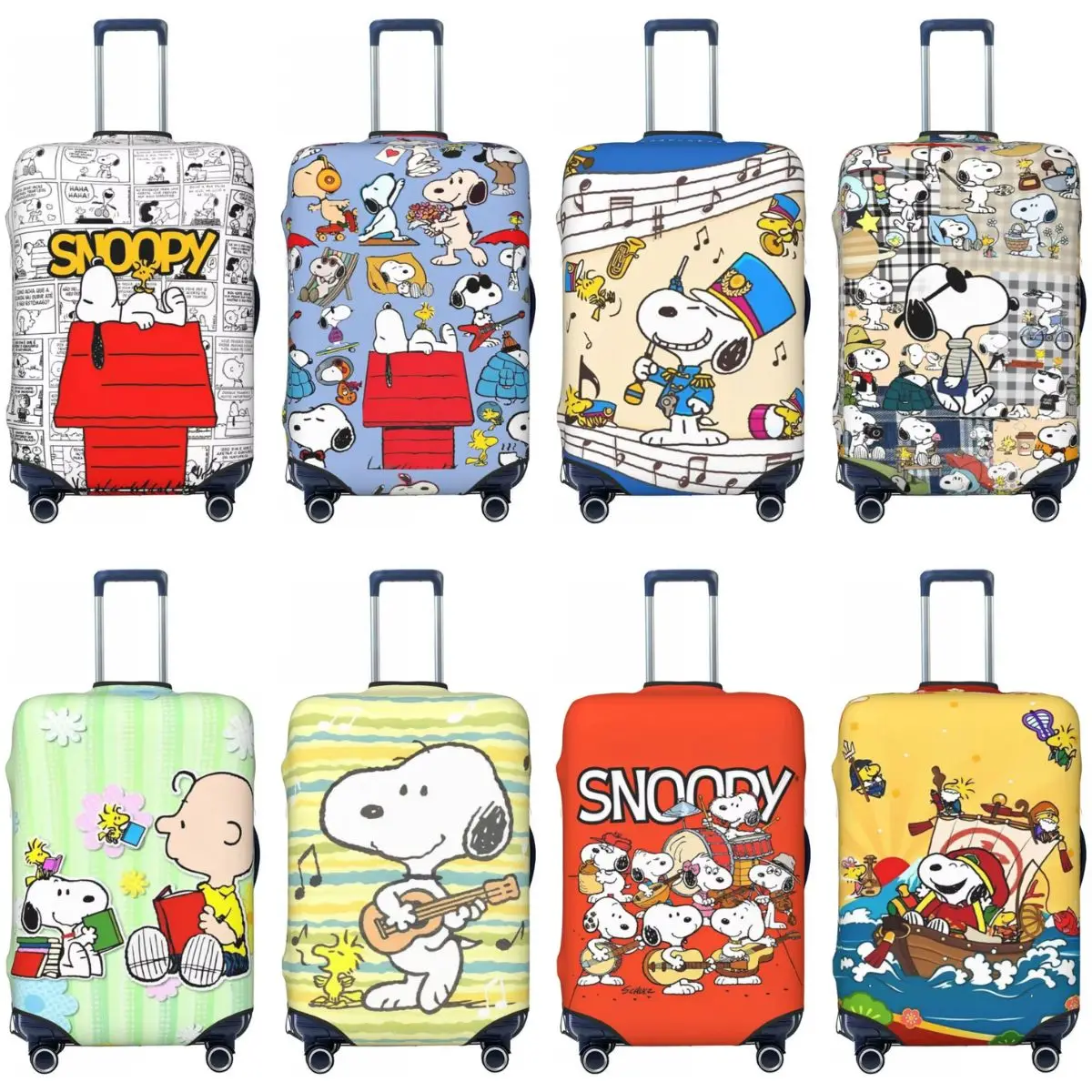 MINISO-Snoopy-Print-Suitcase-Cover-Holiday-Cruise-Trip-Strectch-Luggage ...