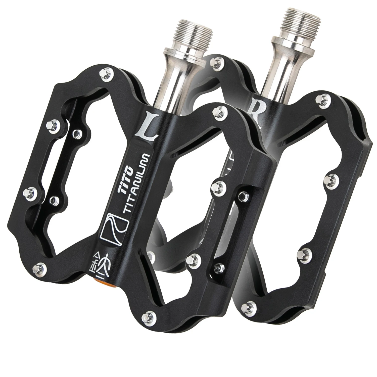 TiTo Ultralight Pedal Titanium Bicycle Pedal Titanium Alloy Axis Bike ...