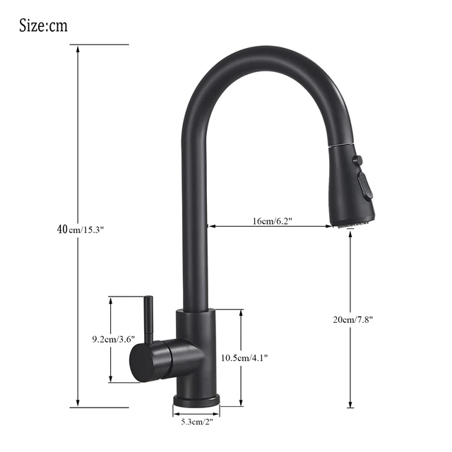Stream & Spray Pull Out Kitchen Sink Faucet - FaucetBazaar 1