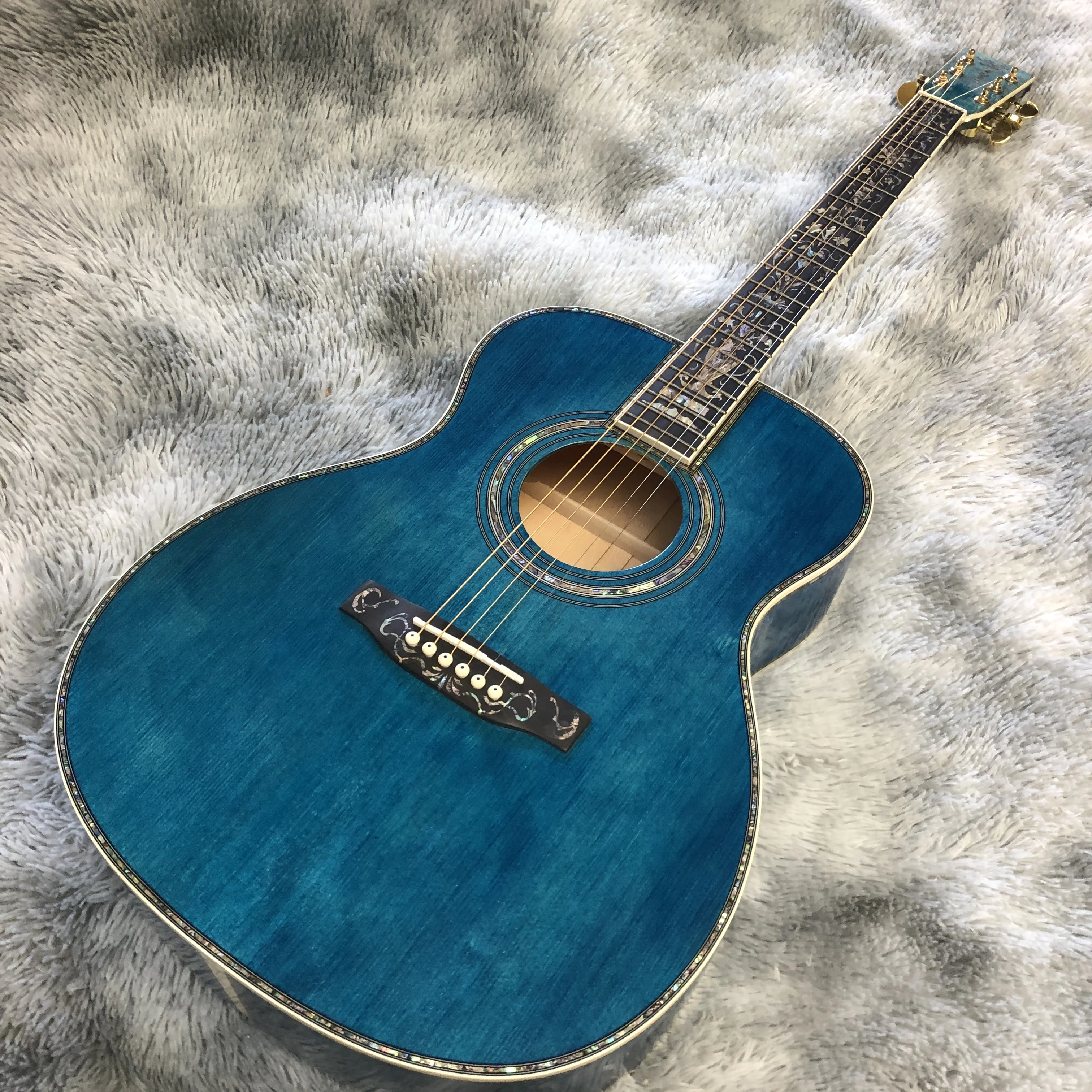 Black And Blue Acoustic Guitars