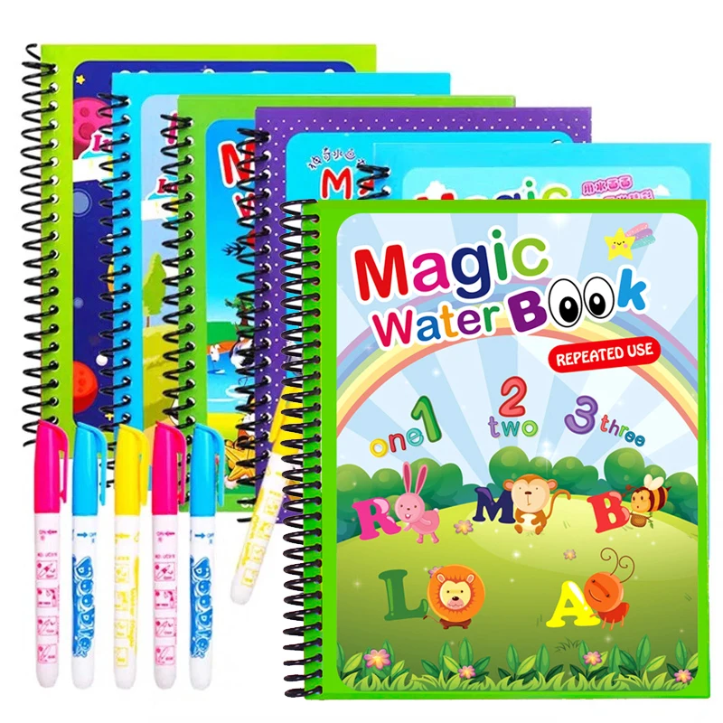 Children Painting Drawing Toys Reusable Coloring Book Magic Water ...
